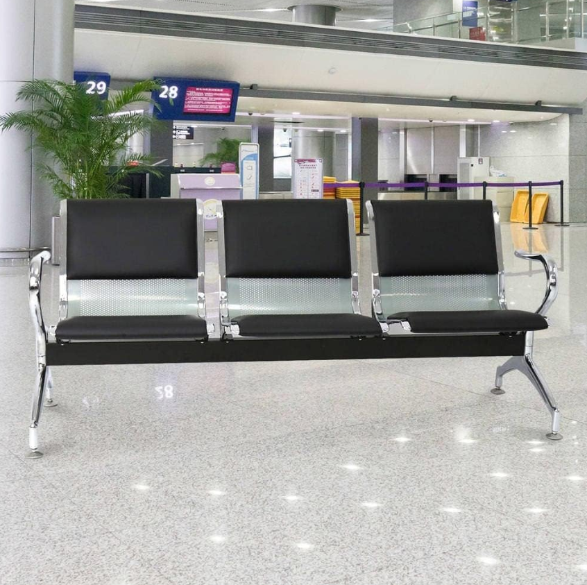 3-Link Padded Waiting Bench - Pramukh Furniture